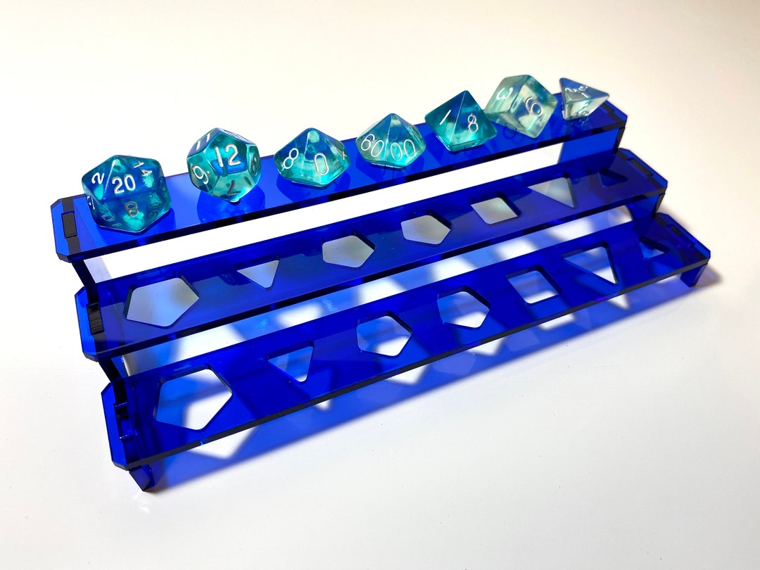 Translucent Acrylic Dice Holder and Display for Standard TTRPG Dice Set ...