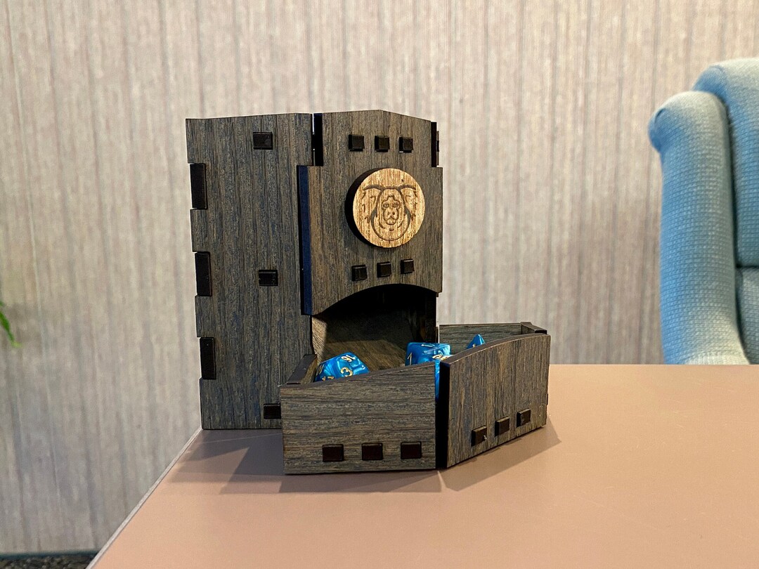 Custom Corner Wooden Dice Tower for RPG Games and Tabletop Games ...