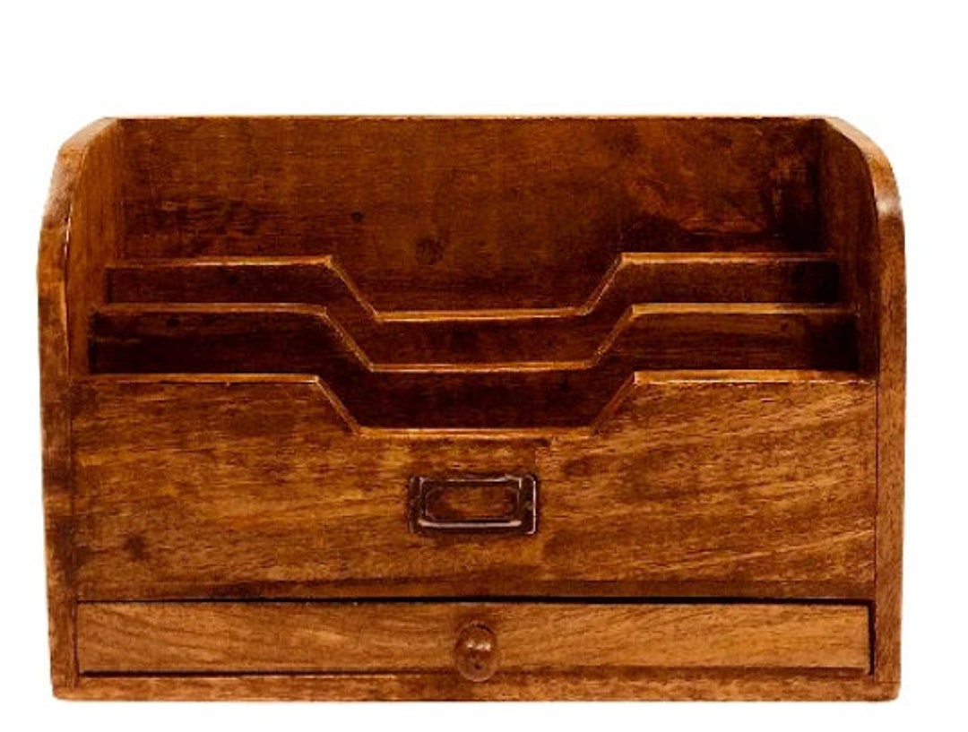 Letter Rack With Drawer Home Decor Ornaments Vintagehome Decor Gift ...