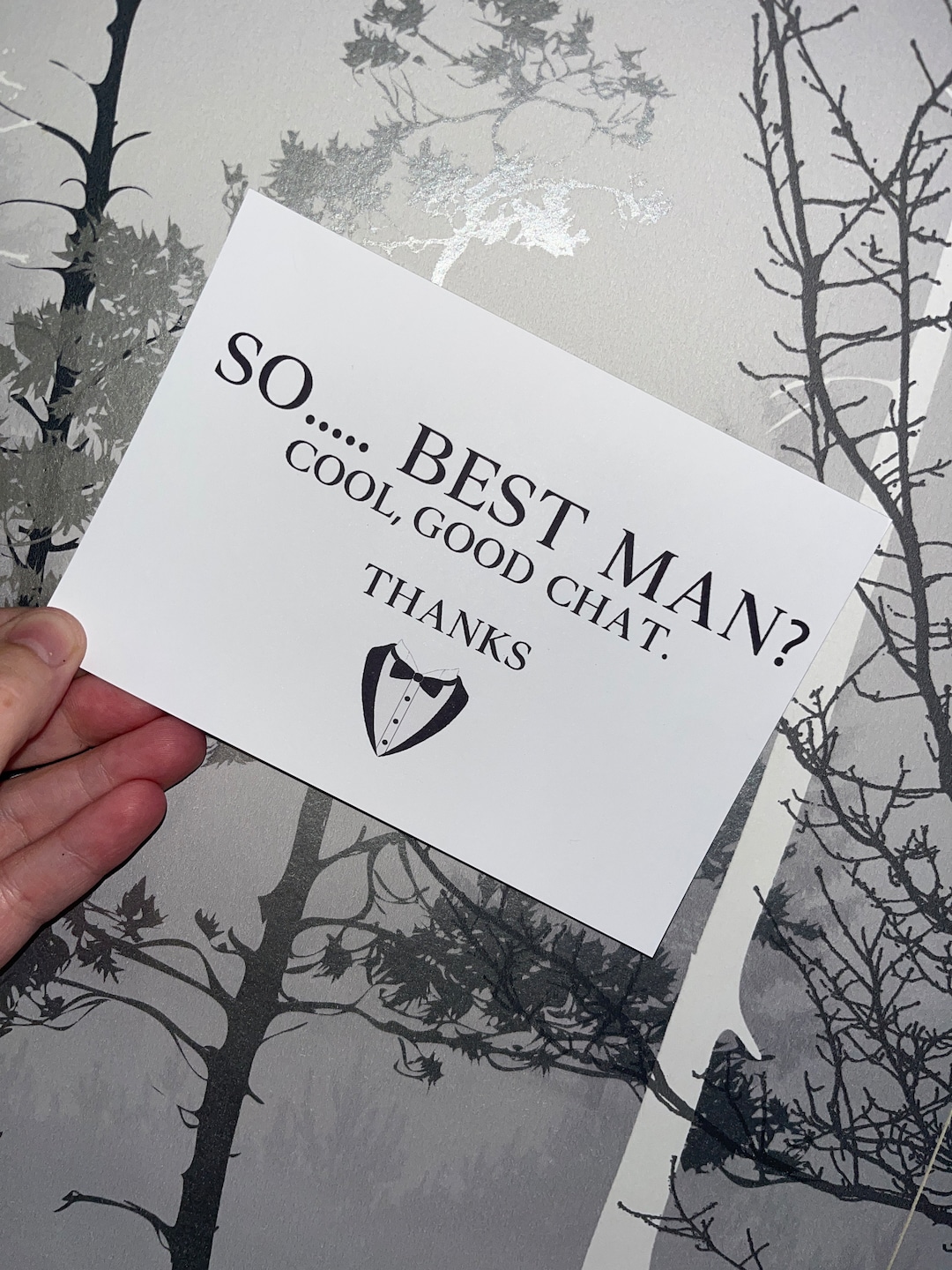 Comical Joke Best Man Proposal Card Groomsman Page Boy Usher - Etsy UK