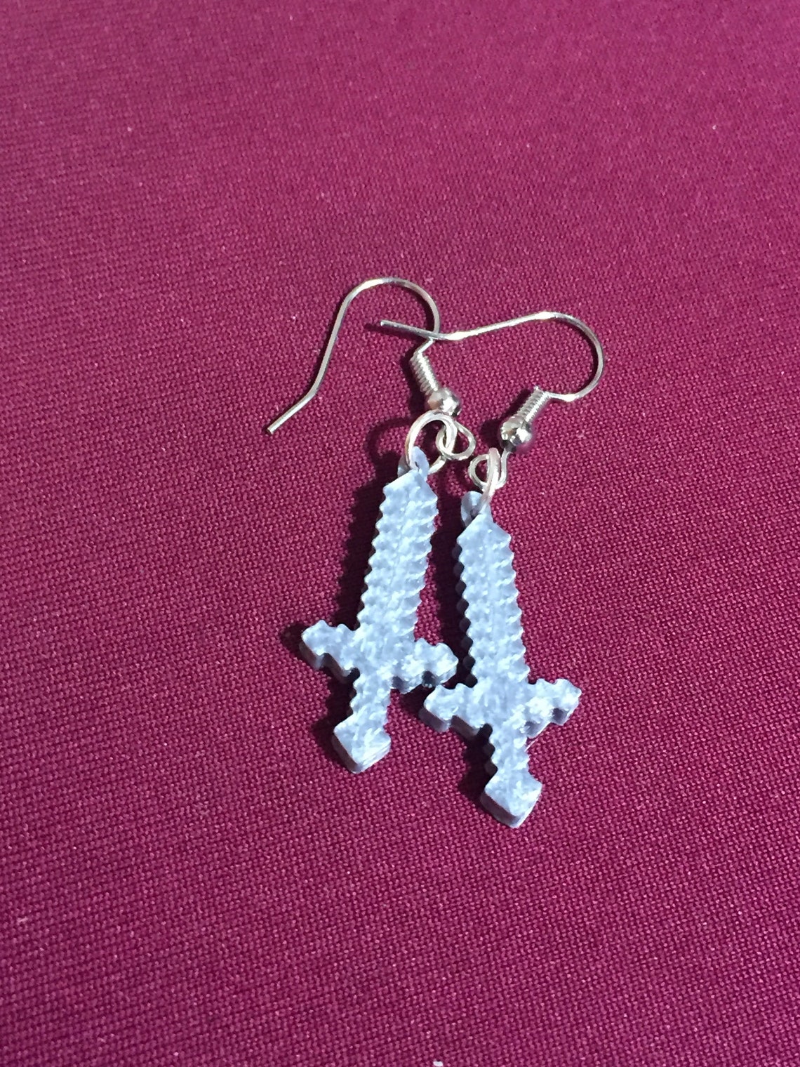 Minecraft Sword Earrings | Etsy
