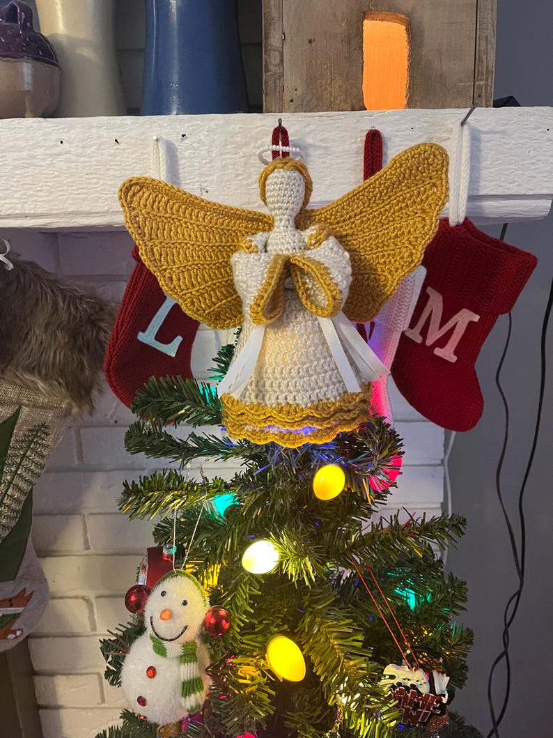 Crochet Angel Tree Topper - Etsy