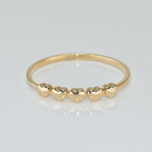 Gold Heart Ring - Etsy