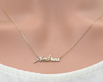 Real Gold Name Necklace | Etsy