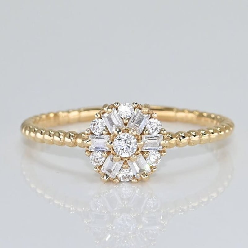 14k Solid Gold Ring - Etsy