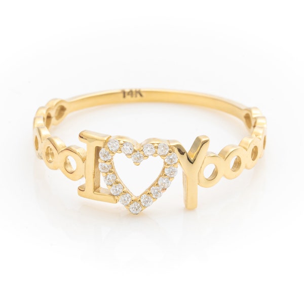 Gold Love Ring - Etsy