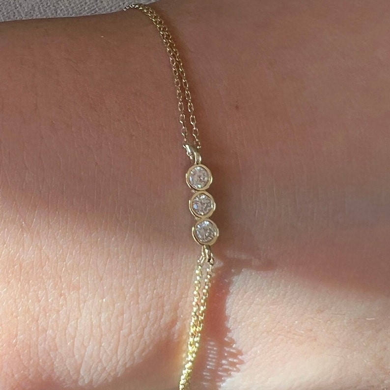 Gold Chain Bracelet 14k Solid Gold Dainty Bracelet Real Gold - Etsy