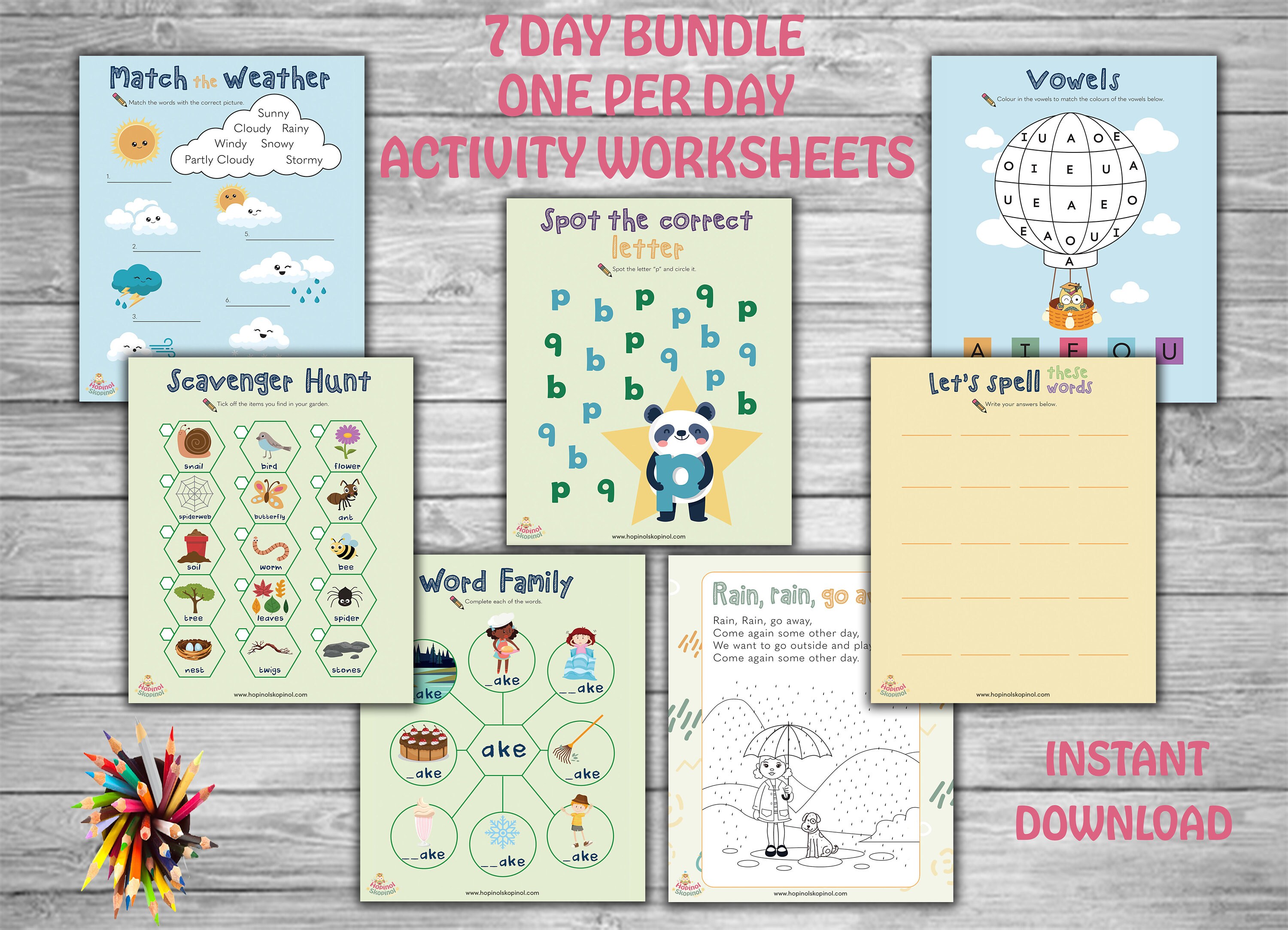 Learning Activities Bundle Kids Learning Worksheet Bundle - Etsy