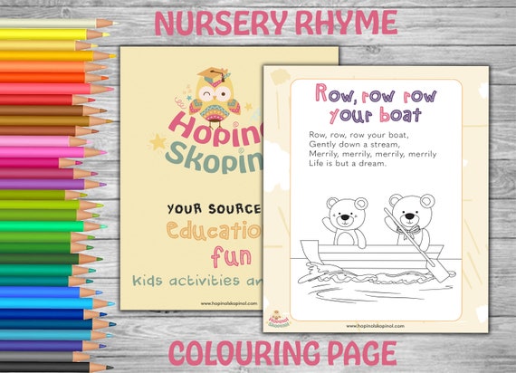 Row Row Row Your Boat Coloring Page