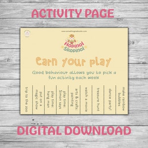 Printable Good Behaviour Reward Earn Your Play. Thank You - Etsy