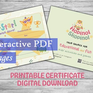 Printable Certificate Owl Star Certificate for Kids, Kids Certificate ...