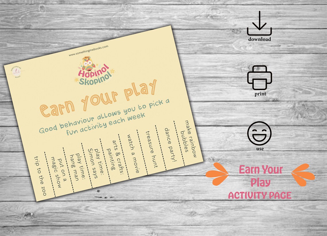 Printable Good Behaviour Reward Earn Your Play. Thank You - Etsy