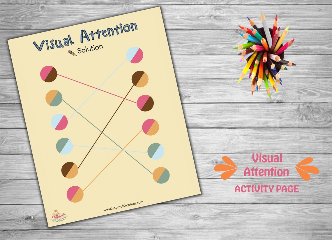 Activity Page Printable Visual Attention. Activity Page for | Etsy