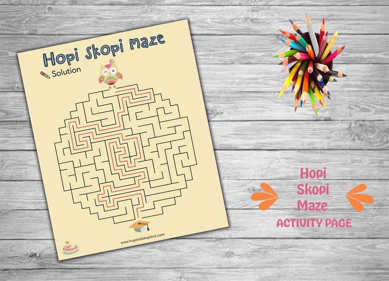 Activity Page Printable Hopi Skopi Maze. Kids Activity Page - Etsy