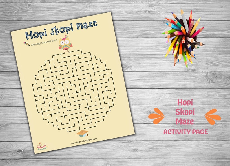 Activity Page Printable Hopi Skopi Maze. Kids Activity Page - Etsy