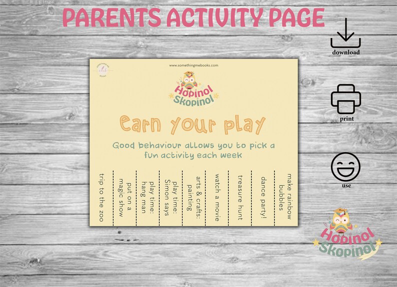Printable Good Behaviour Reward Earn Your Play. Thank You - Etsy