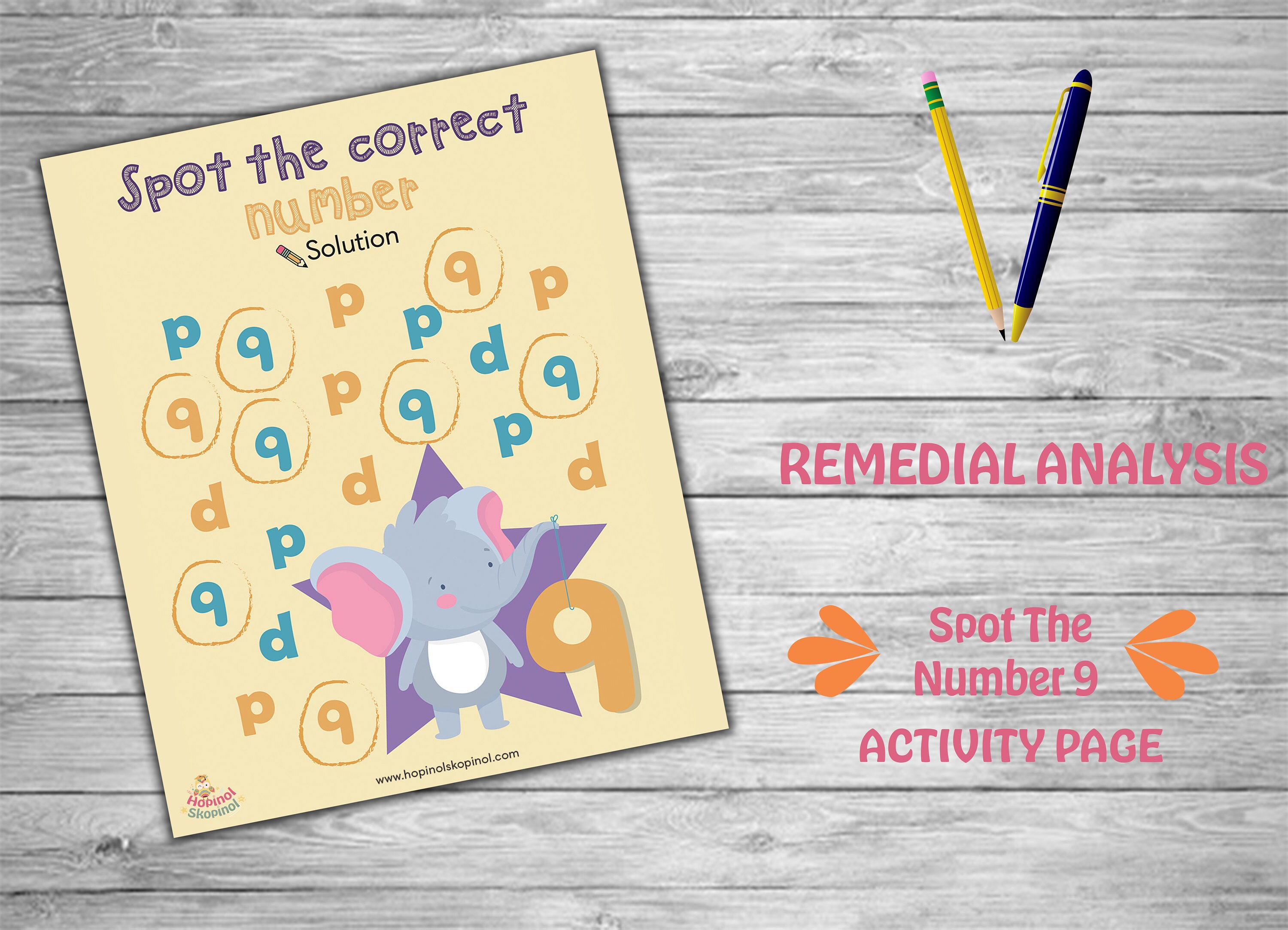 Página de actividades imprimible: Detecte el número 9. Página de ...