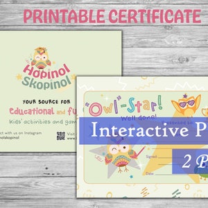 Printable Certificate Owl Star Certificate for Kids, Kids Certificate ...