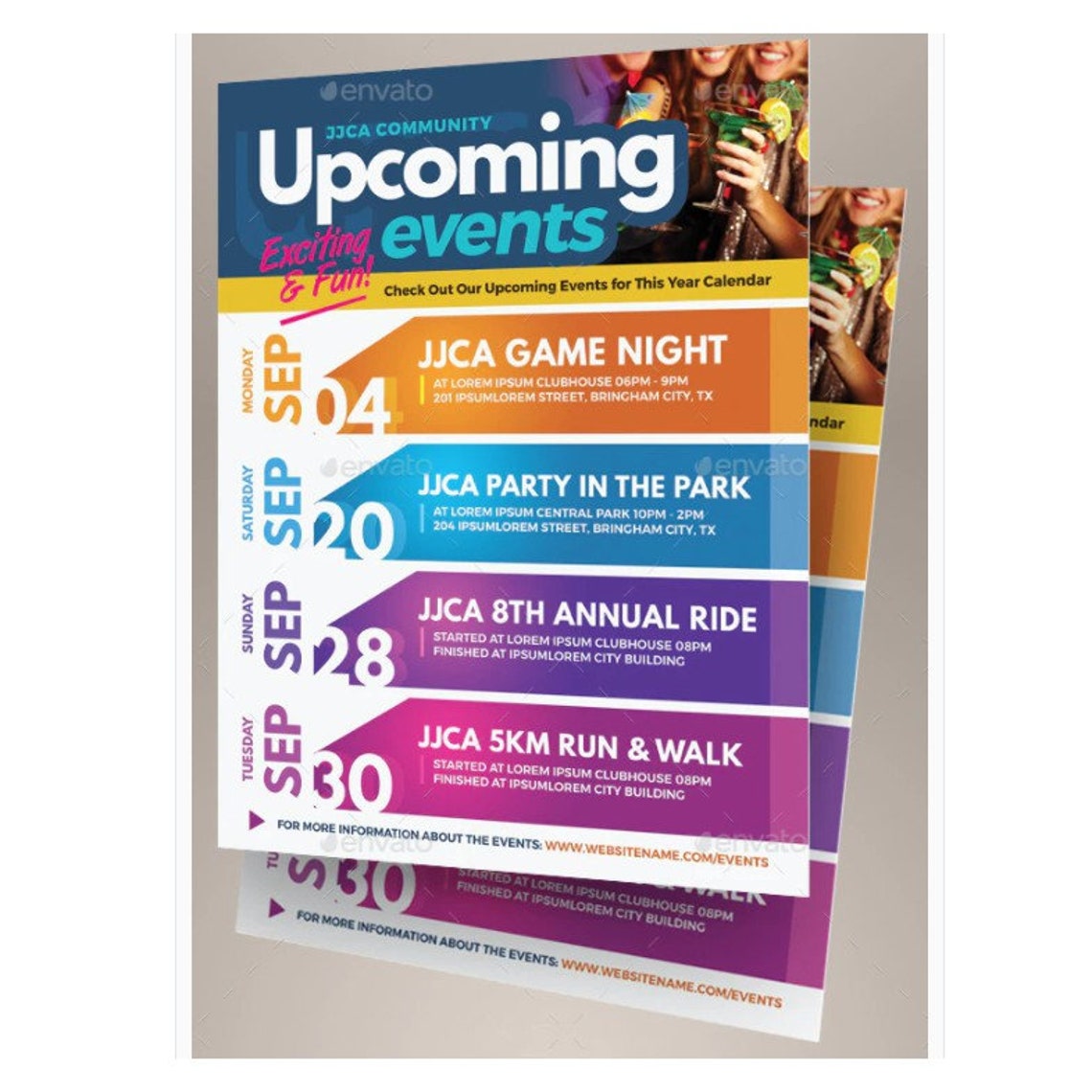 Upcoming Events Flyer Templates 2023: Editable Photoshop (digital ...