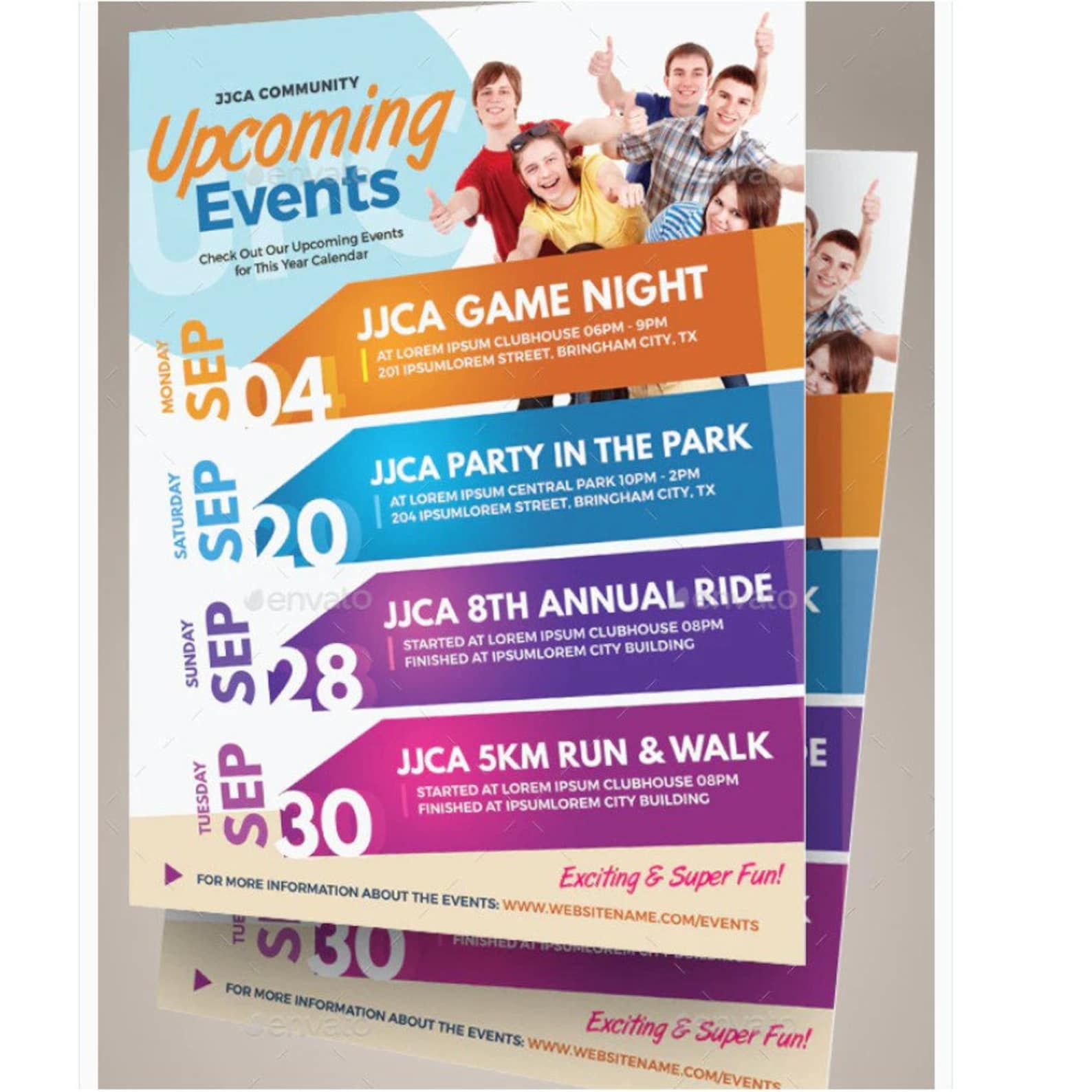 Upcoming Events Flyer Templates 2023: Editable Photoshop (digital ...