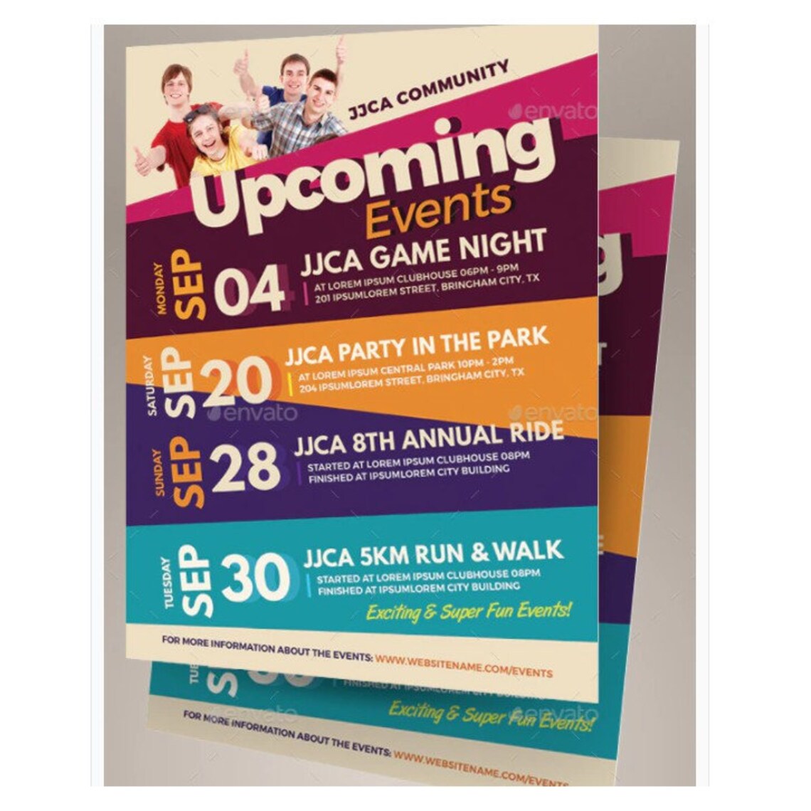 Upcoming Events Flyer Templates 2023: Editable Photoshop (digital ...