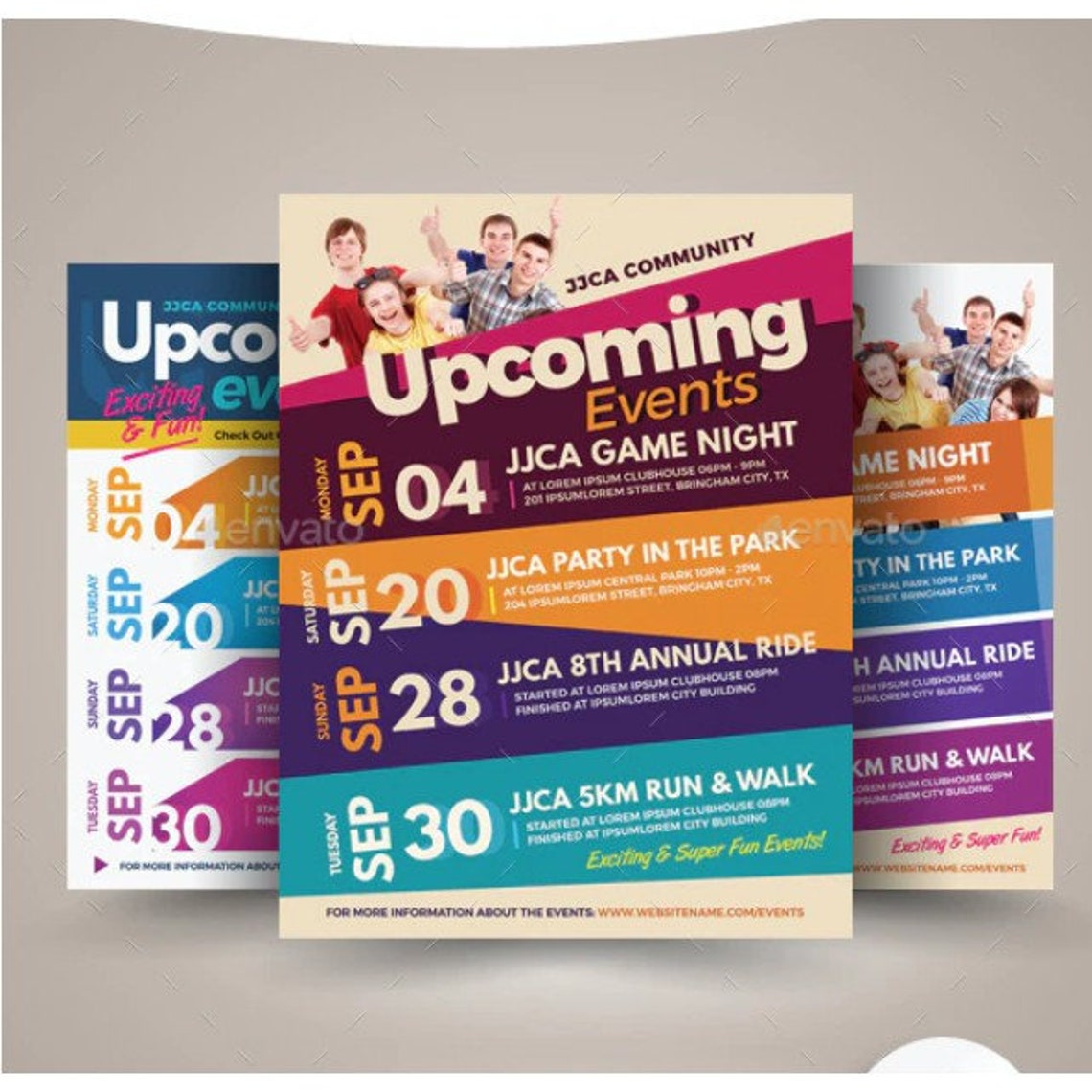 Upcoming Events Flyer Templates 2023: Editable Photoshop (digital ...