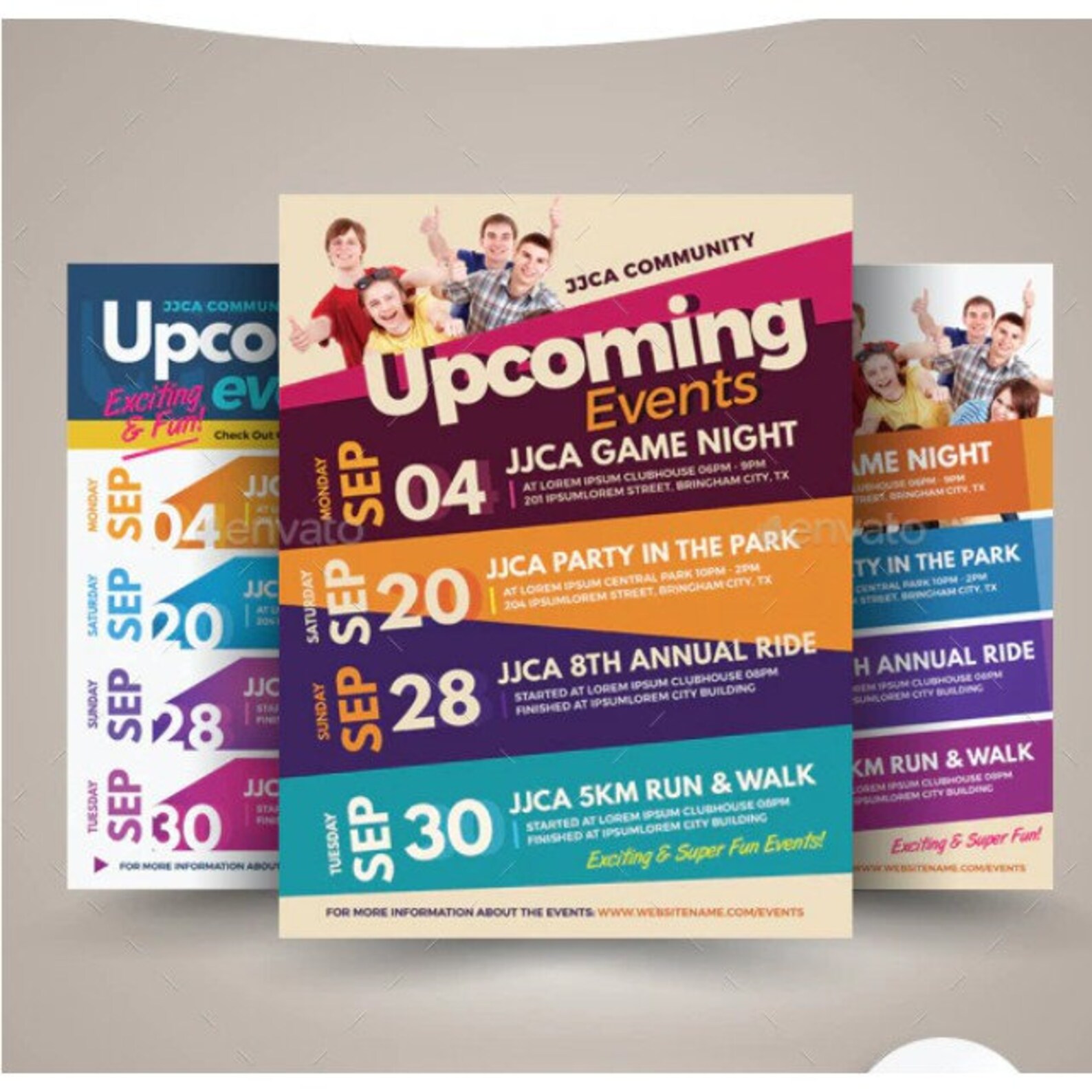 Upcoming Events Flyer Templates 2023: Editable Photoshop (digital ...