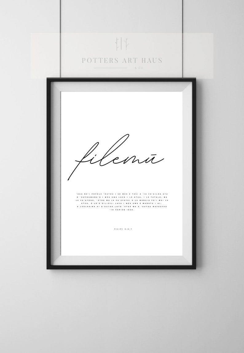 Inspiring Scripture Wall Art Poster in Samoan - Filemu | Downloadable ...