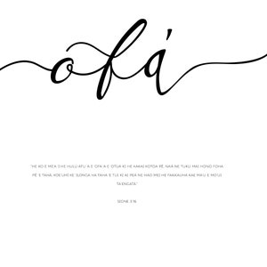 Set of 3 Inspiring Scripture Wall Art in Tongan | Downloadable Digital ...
