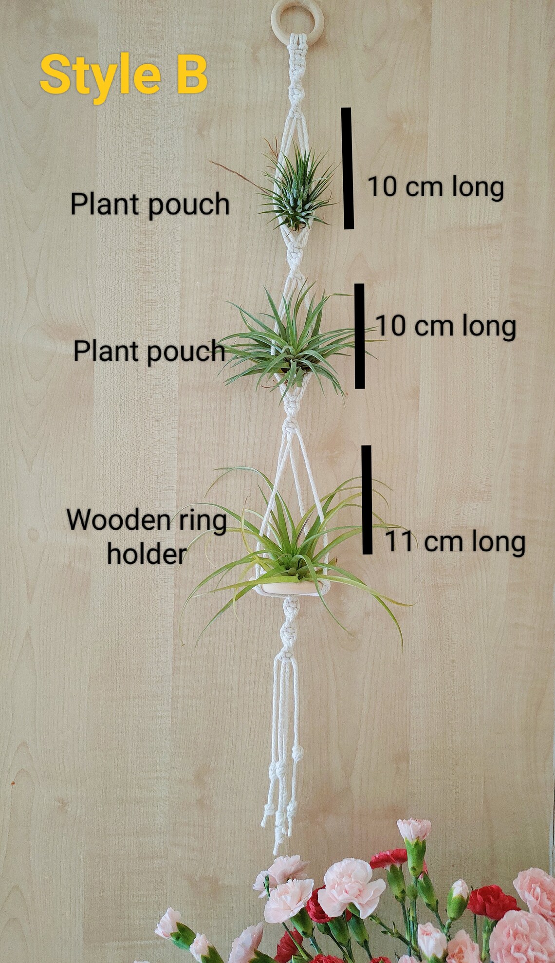 Macrame Air Plant Holder Air Plant Hanger Air Plant Display - Etsy UK