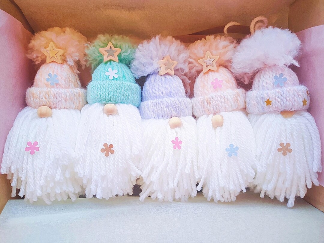 Pom Pom Gonk Christmas Tree Decorations, Gnome Hanging Gonk Bauble ...