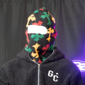 Sherpa Cross Pattern Chroma Soft Ski Mask Balaclava Face Mask Hood Cap ...