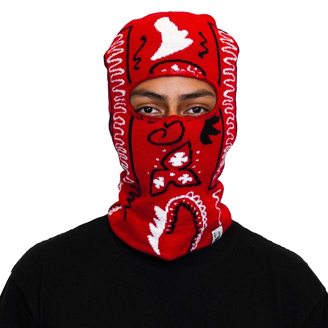 Paisley Balaclava Pattern Full GC Pattern Balaclava Ski Mask Beanie Hat ...