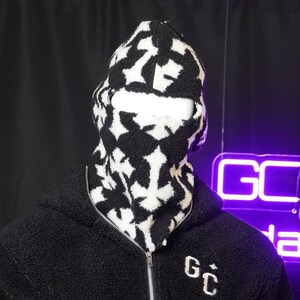 Sherpa Cross Pattern Chroma Soft Ski Mask Balaclava Face Mask Hood Cap ...