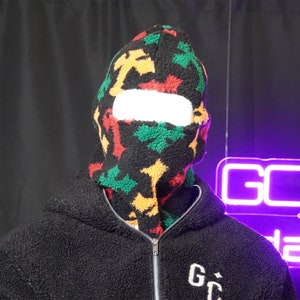 Sherpa Cross Pattern Chroma Soft Ski Mask Balaclava Face Mask Hood Cap ...