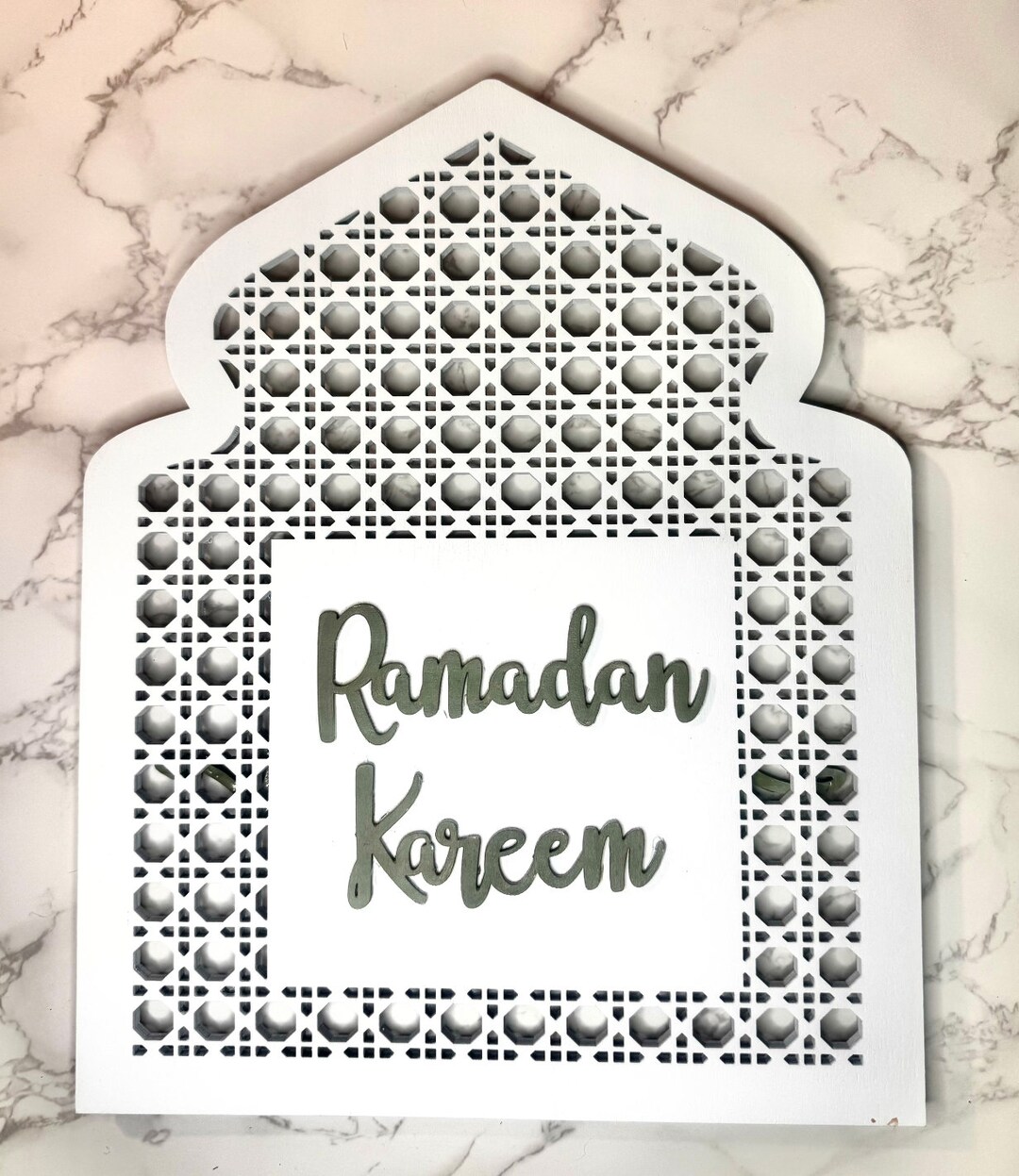 Reversible Ramadan Kareem/eid Mubarak Mosque Door Wood Decor, Ramadan ...