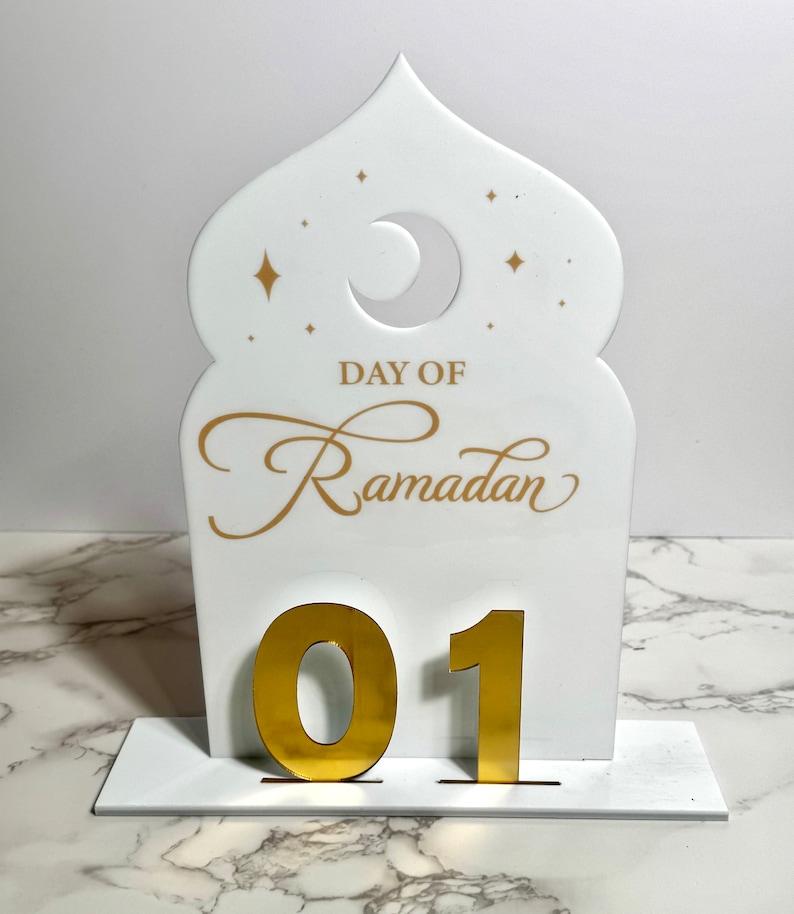 Reversible Acrylic Ramadan Day Tracker, Ramadan Calendar Days of ...