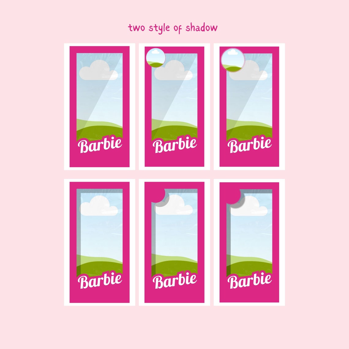 Editable Doll Box Barbie Photo Frame Canva Template Bundle - Etsy