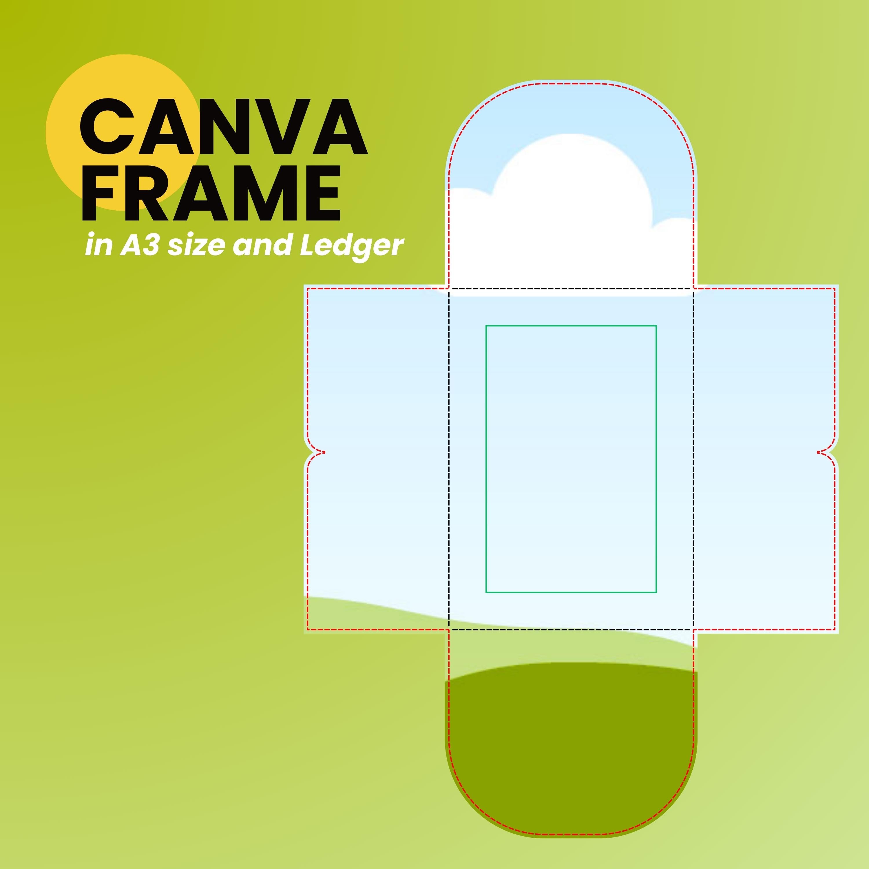 Envelope SVG Template Printable 4x6in | Canva Frame Template | Cut File ...