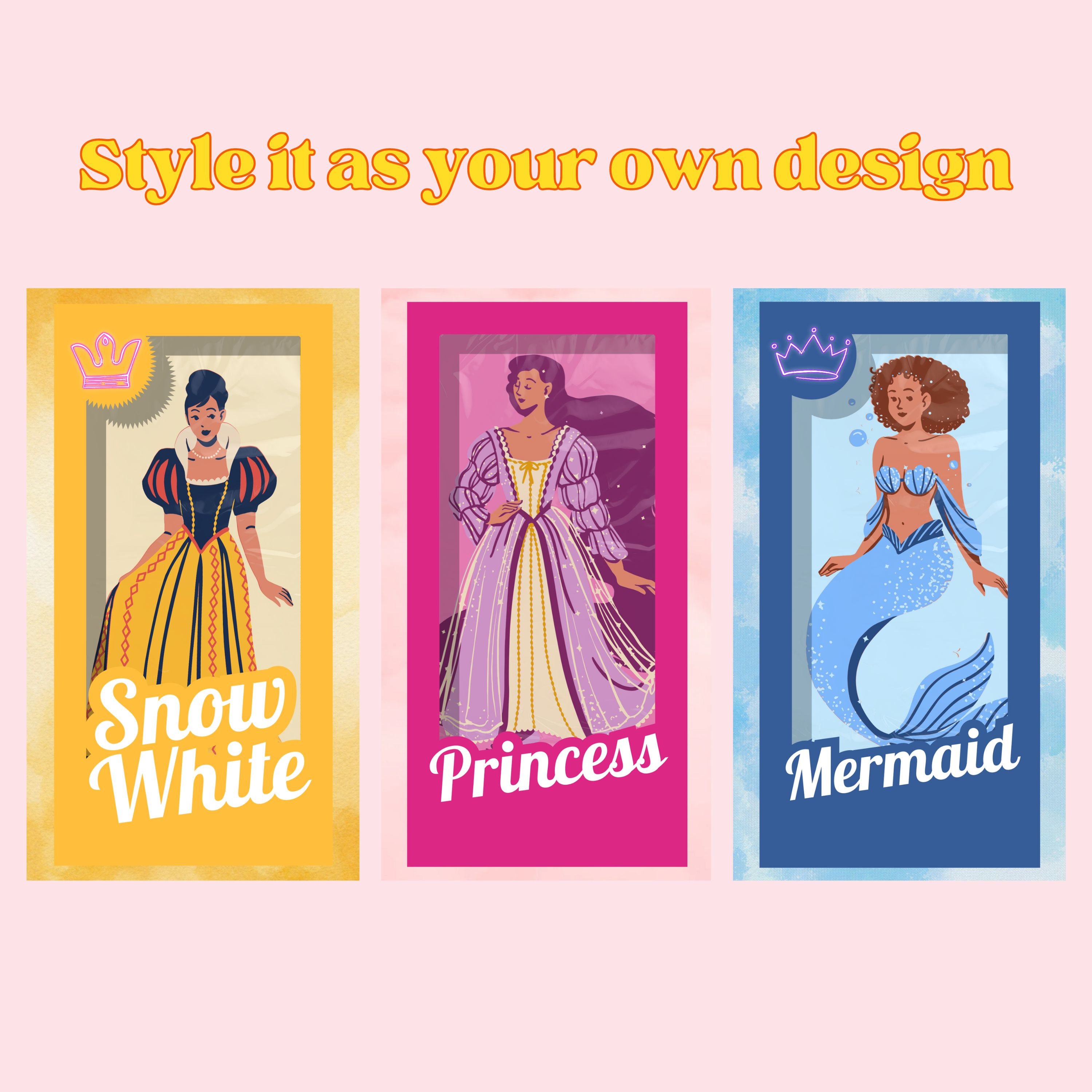 Editable Doll Box Barbie Photo Frame Canva Template Bundle - Etsy