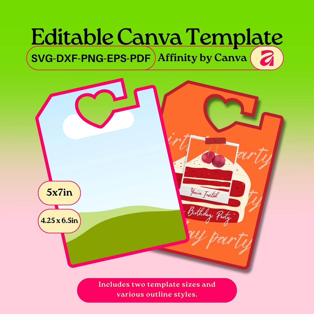 Card Packaging Template | Printable SVG Cut Files, Canva & Affinity ...