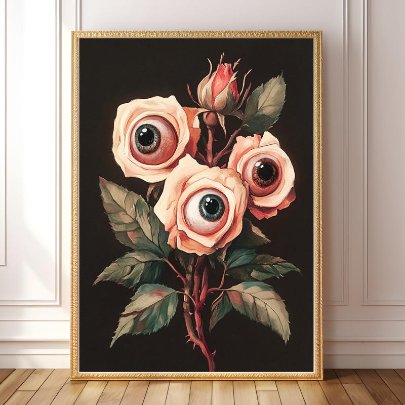 Eyeball Flower Art Print - Etsy