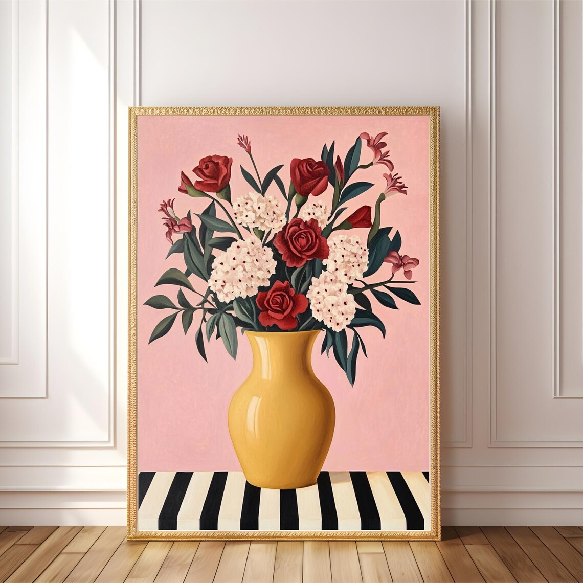 PRINTABLE Moody Floral Still Life Painting, Maximalist Indie Print ...