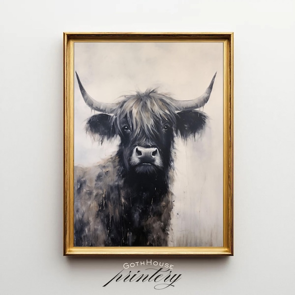 Modern Cow Art - Etsy