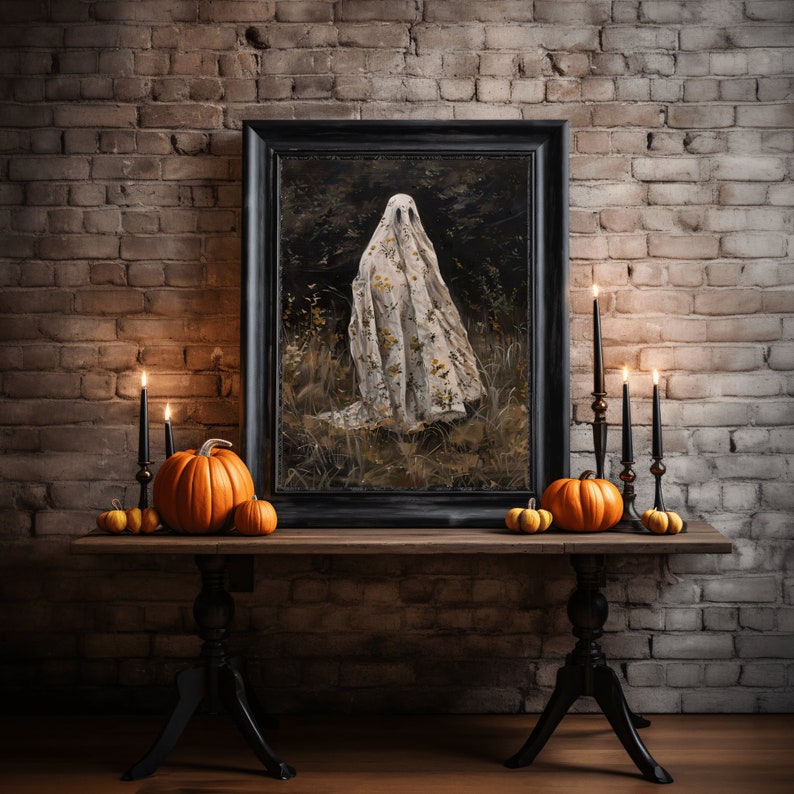 PRINTABLE Sheet Ghost Painting, Halloween Print, Whimsigoth Decor ...
