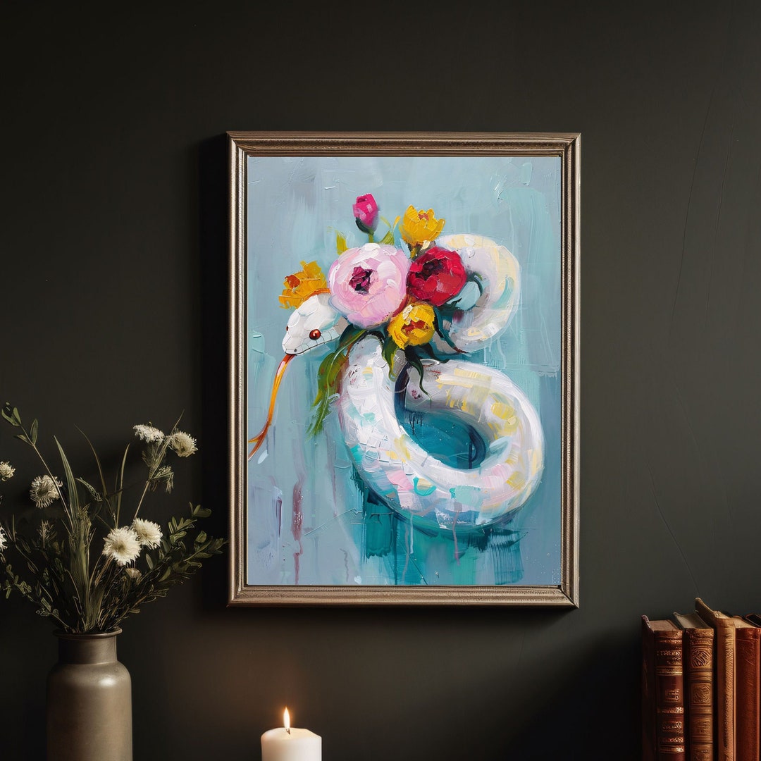 PRINTABLE Whimsigoth Snake Print, Pastel Goth Wall Art, Grunge Room ...