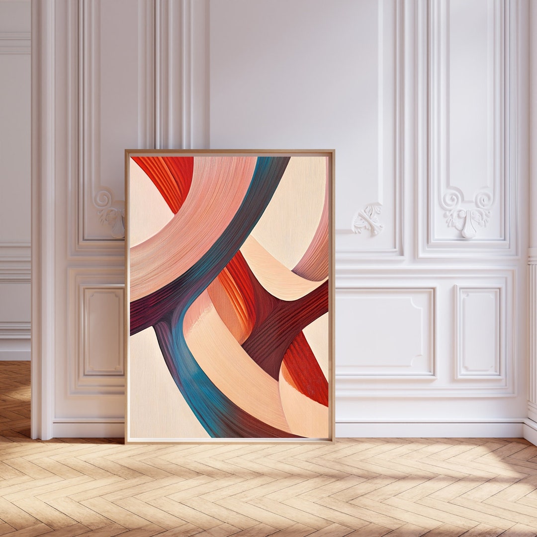 PRINTABLE Parametric Print, MCM Wall Art, Eclectic Painting, Liminal ...