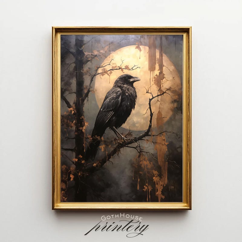 Crow Painting - Etsy