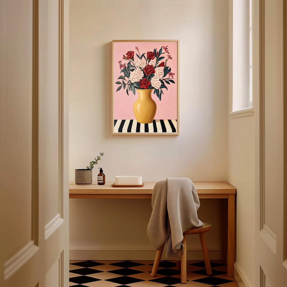 PRINTABLE Moody Floral Still Life Painting, Maximalist Indie Print ...