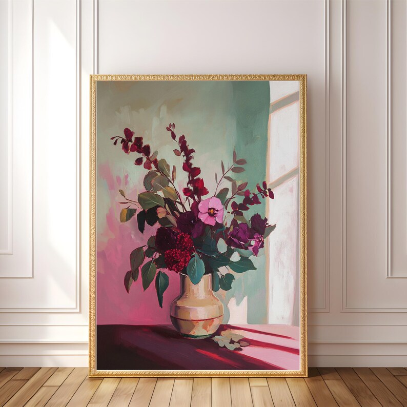 PRINTABLE Moody Floral Still Life – Feminine Digital Download, Romantic ...